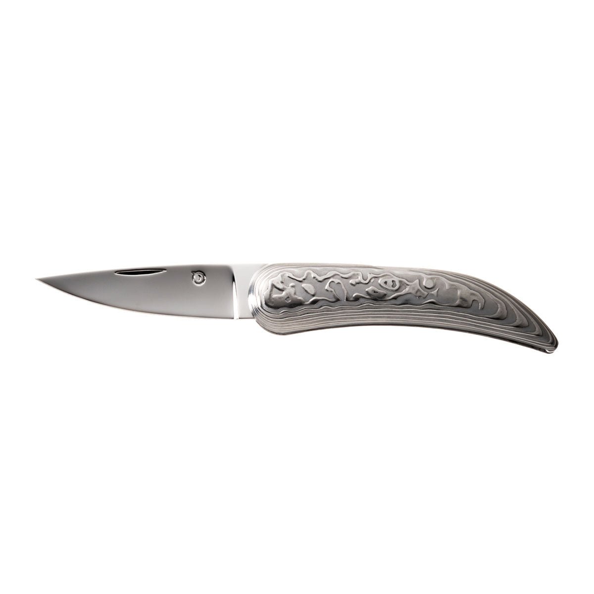 Unveiling Suwada's Japanese Folding Knife - Textured Damascus handle ...