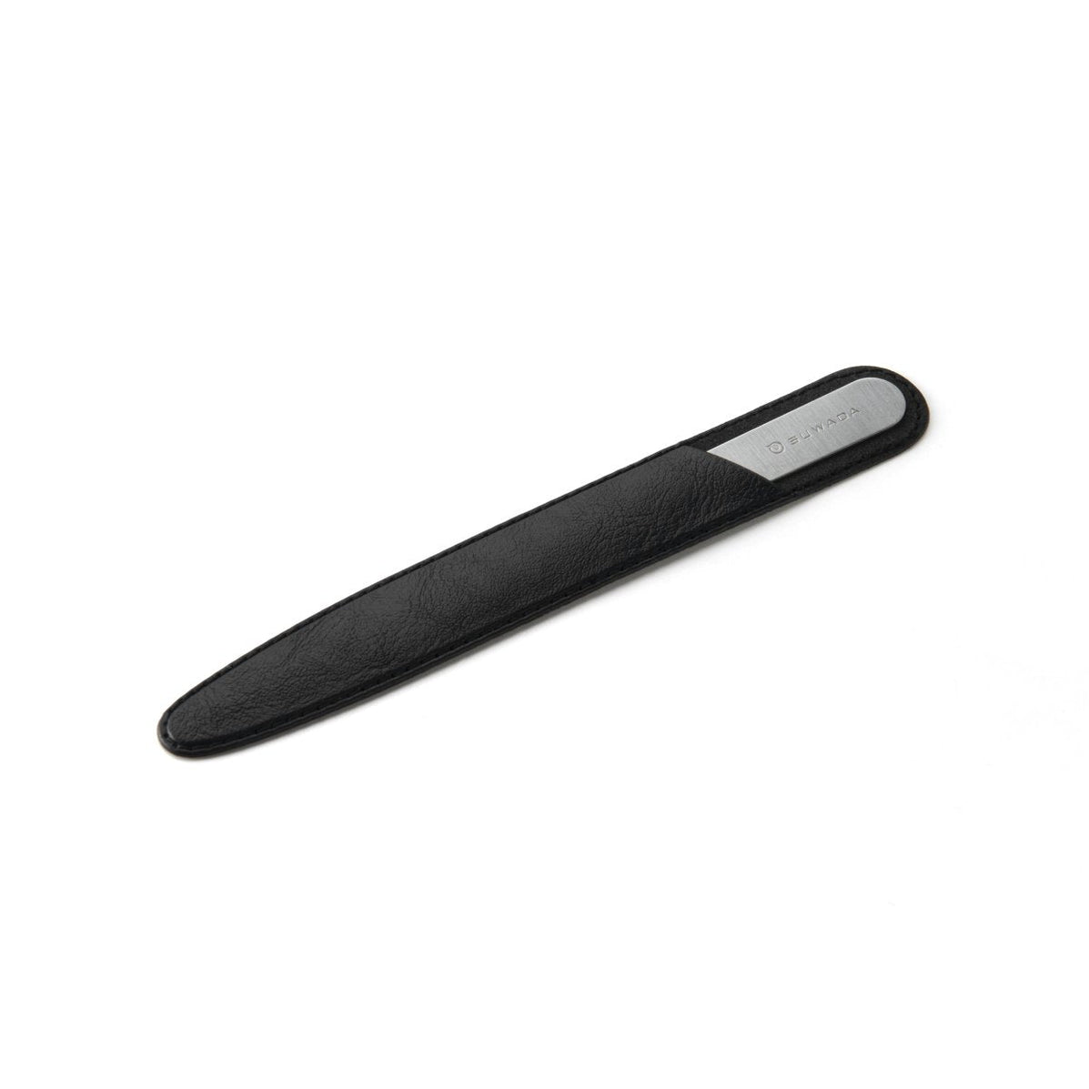 Long Japanese Stainless Steel Nail File - Black leather sheath ...